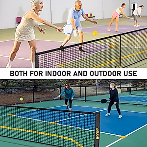 5.0 Upgraded Portable Pickleball Net System 22FT Full Court Official Regulation Size Pickle Ball Nets Indoor & Outdoor with Court Line Marker & Carrying Bag