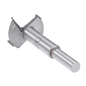 uxcell Forstner Drill Bits 32mm, Tungsten Carbide Wood Hole Saw Auger Opener, Woodworking Hinge Hole Drilling Boring Bit Cutter (Gray)