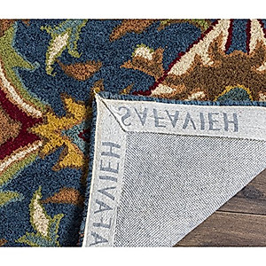 SAFAVIEH Heritage Collection 2' x 3' Camel / Blue HG653A Handmade Traditional Oriental Premium Wool Accent Rug