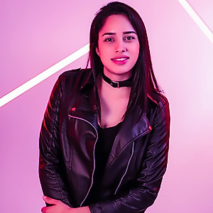 MILAKOO Womens Retro Punk Simple Style Adjustable Leather Buckle Necklace for Biker