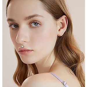 Crystal Cat Dog Paw Print Cartilage Labret Helix Stud Earrings 316L Surgical Stainless Steel Cubic Zirconia Pet Puppy Animal Lip Monroe Hypoallergenic Studs Cute Body Piercing Jewelry Gifts for Women