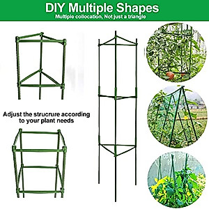 3 Packs Tomato Cages Plant Cages Deformable Up to 48inch Garden Tomato Stakes Vegetable Trellis, Plant Supports Tomato Trellis for Vertical Climbing Plants Flowers Fruits