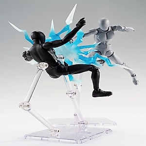 LotCow 4 Pcs Action Figure Display Stands Adjustable Action Figure Display Holder Base Sturdy Base Clear Doll Model Support Stand for 6 inch Action Figures