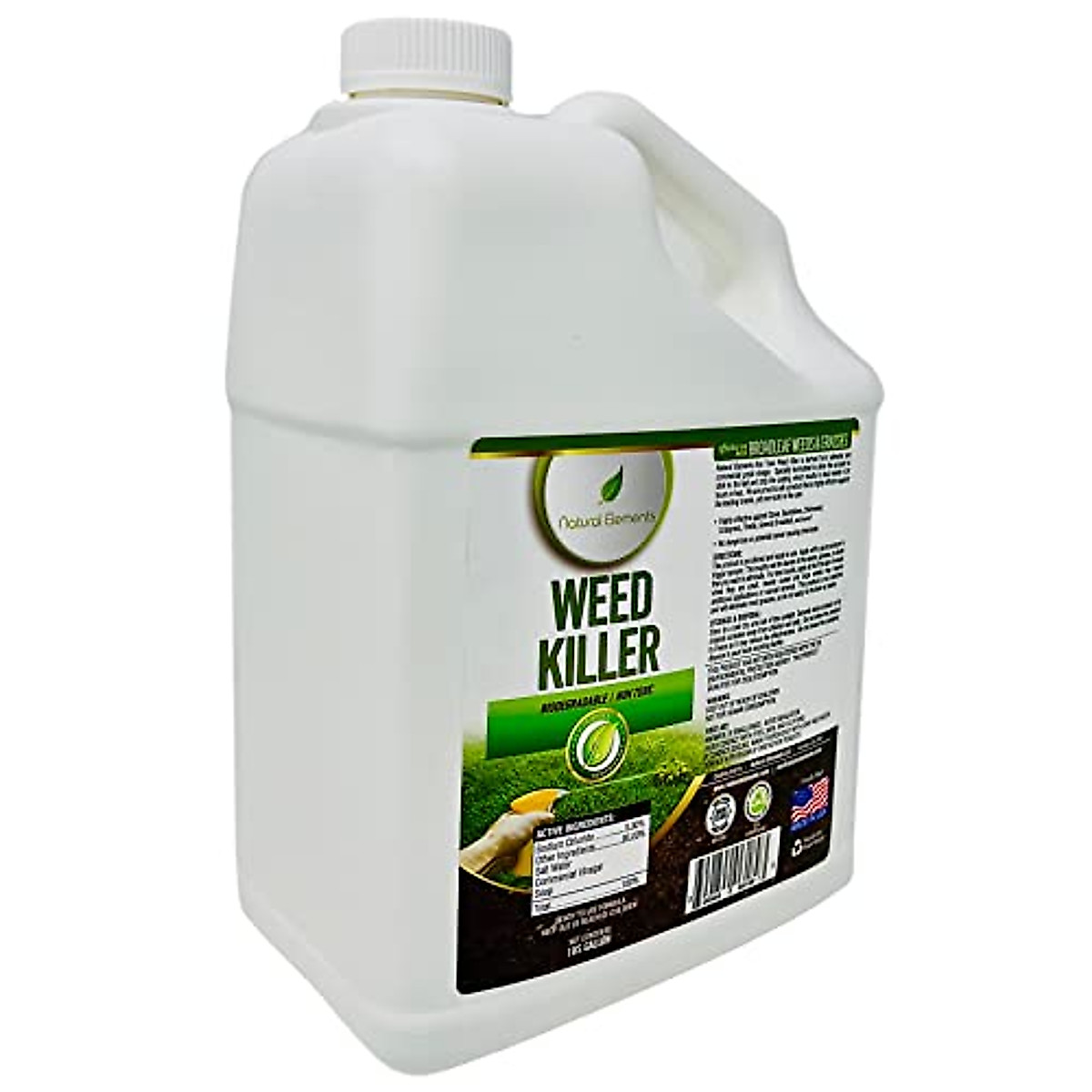 Natural Elements Weed Killer | Pet Safe, Safe Around Children | Natural Herbicide (1 Gallon)