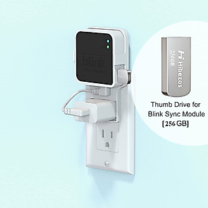 256GB USB Flash Drive and Outlet Mount for Blink Sync Module 2, Save Space and Easy Move Mount Bracket Holder for Blink Outdoor Indoor Security System (Blink Sync Module 2 is NOT Included)