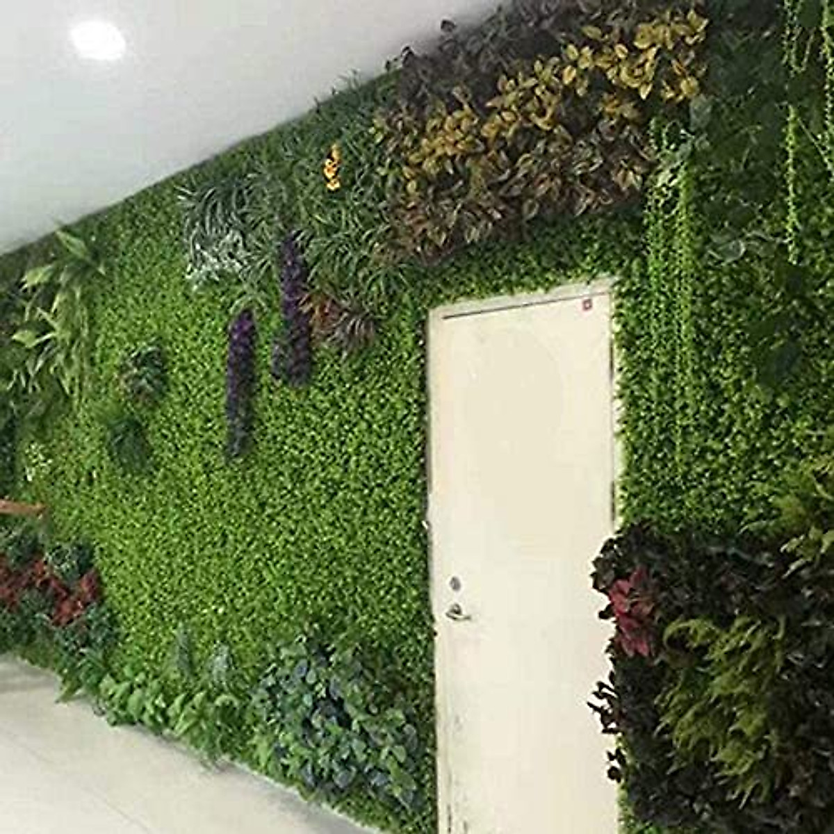 expandable faux privacy fence Artificial Ivy Fence Screening | Artificial Hedge Privacy Fence Screen Vine Leaf Decoration 23.62×15.75 Inches，Fake Grass Decorative Backdrop For Privacy Protection