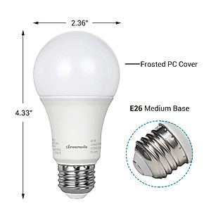 DEWENWILS 8-Pack A19 LED Light Bulb, 1500LM, 3000K Soft Warm Light Bulb, Energy Saving 14W(100W Equivalent) LED Bulb, E26 Medium Screw Base, Non Dimmable, UL Listed