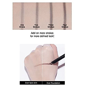 CLIO Kill Brow Auto Hard Eyebrow Pencil | Dual-End, Long Lasting, Waterproof, Smudge-Resistant, Spoolie Brush, Sharpener | Natural Brown (#01)