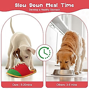 Snuffle Mat for Dogs, Cute Shoes Shape, Interactive Sniff Mat for Slow Eating and Keep Busy, Adjustable Dog Digging Toys Encourages Natural Foraging Skills, Suitable for Small and Medium Dogs