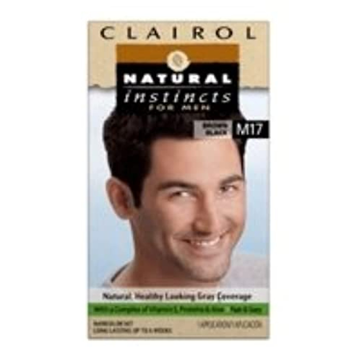 Clairol Natural Instincts for Men Hair Color, Brown Black (M17)