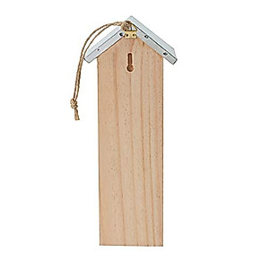 Wooden Butterfly House for Gardens. Provides a Safe Haven for Butterflies to Rest, Protect from Predators and Harsh Weather Conditions. Attractive Garden décor, Includes Bonus Rope Hanger.