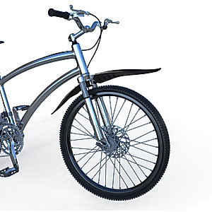 Noheiwur Bike Mudguard Set for 24/26/27.5 inch, 3 Parts-Universal Full Cover Thicken Widen Bicycle Fenders Set Mountain Bike Front and Rear Mud Guard Adjustable Bike Fender Mudflap for MTB Road Bike