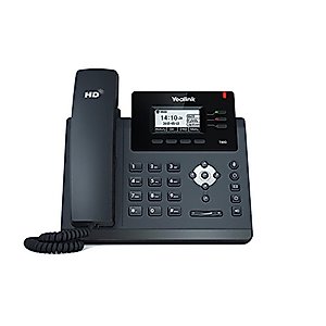 Yealink T40G IP Phone, 3 Lines. 2.3-Inch Graphical LCD. Dual-Port Gigabit Ethernet, 802.3af PoE, Power Adapter Not Included (SIP-T40G)