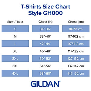 Gildan Hammer T-Shirt, Style GH000, White (2-Pack), Large