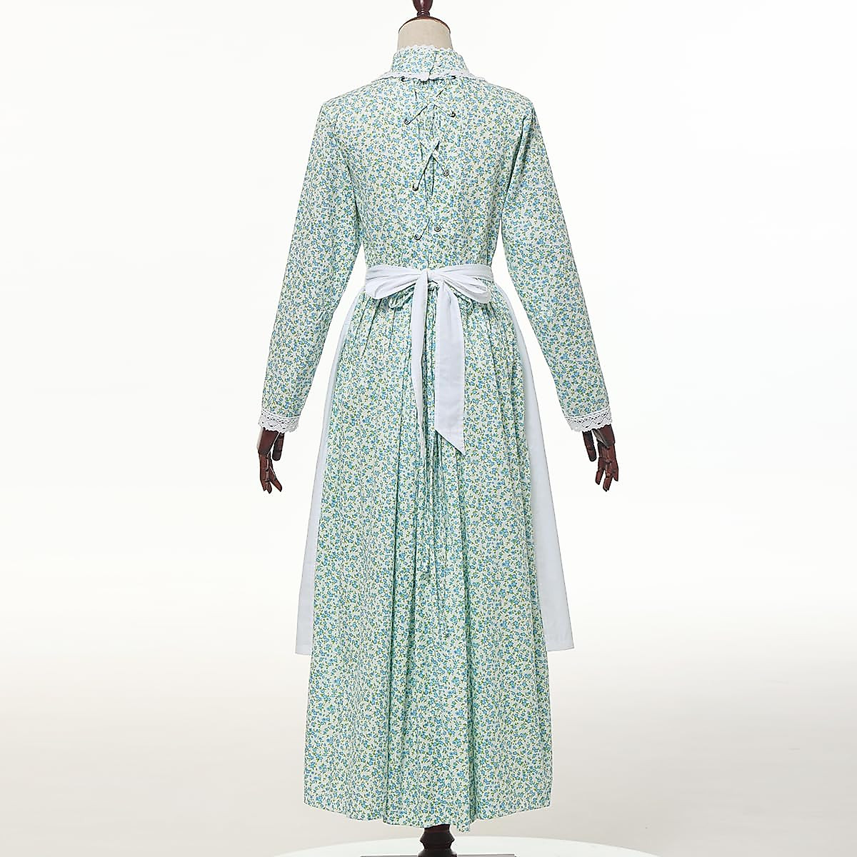 GRACEART Pioneer Woman Costume Colonial Prairie Dress for Women 100% Cotton