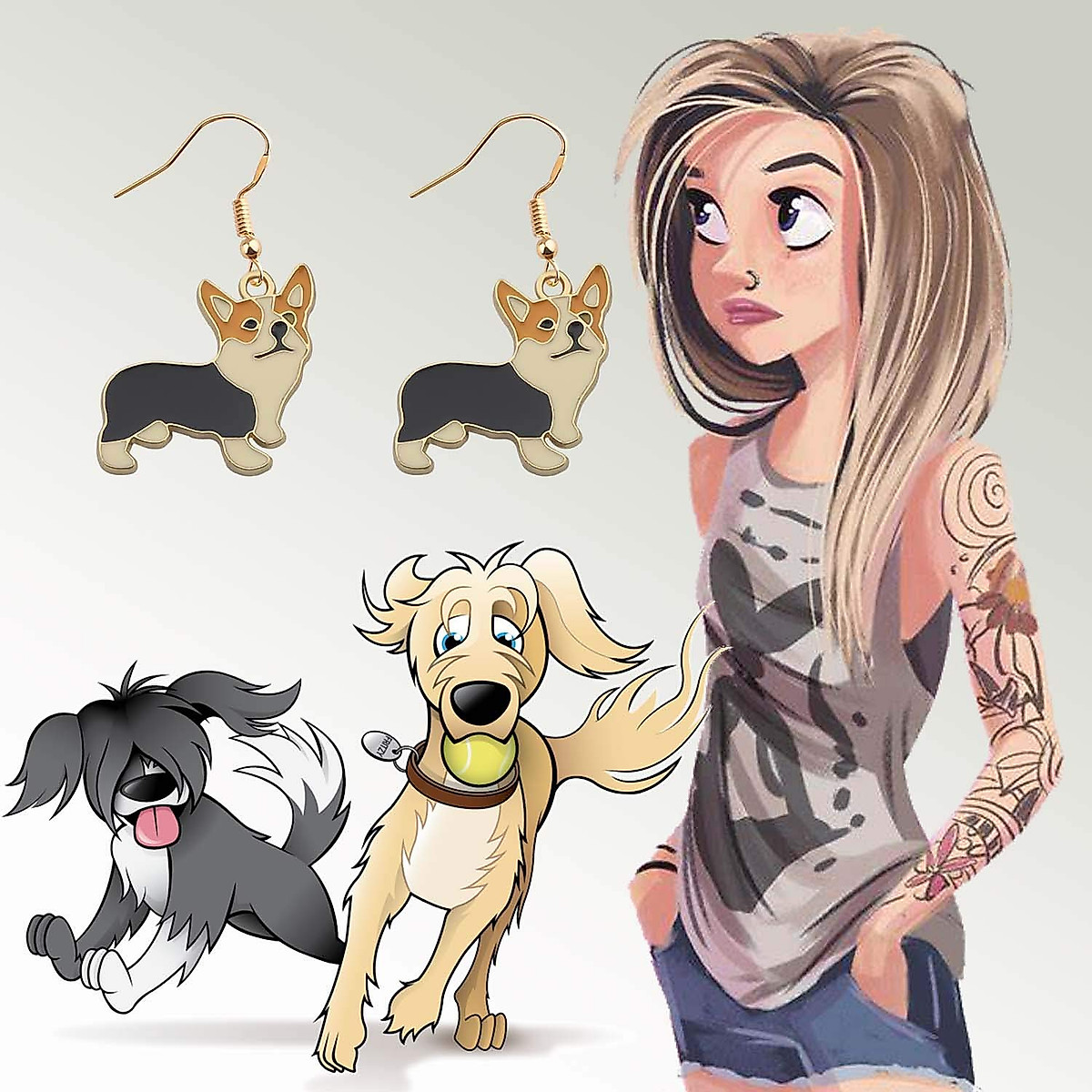 TIIMG DOG EARRINGS (DOG earrings)