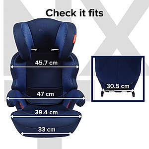 Diono Everett NXT High Back Booster Car Seat with Rigid Latch, Lightweight Slim Fit Design, 8 Years 1 Booster Seat, Blue