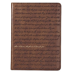 Christian Art Gifts Brown Faux Leather Journal | For I Know the Plans Jeremiah 29:11 Bible Verse | Handy-sized Flexcover Inspirational Notebook w/Ribbon 240 Lined Pages, Gilt Edges, 5.5 x 7 Inches