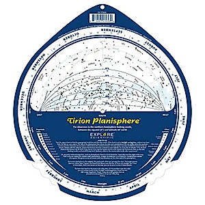 Tirion Double-Sided Multi-Latitude Planisphere Night Sky Star Map Guide for Astronomy