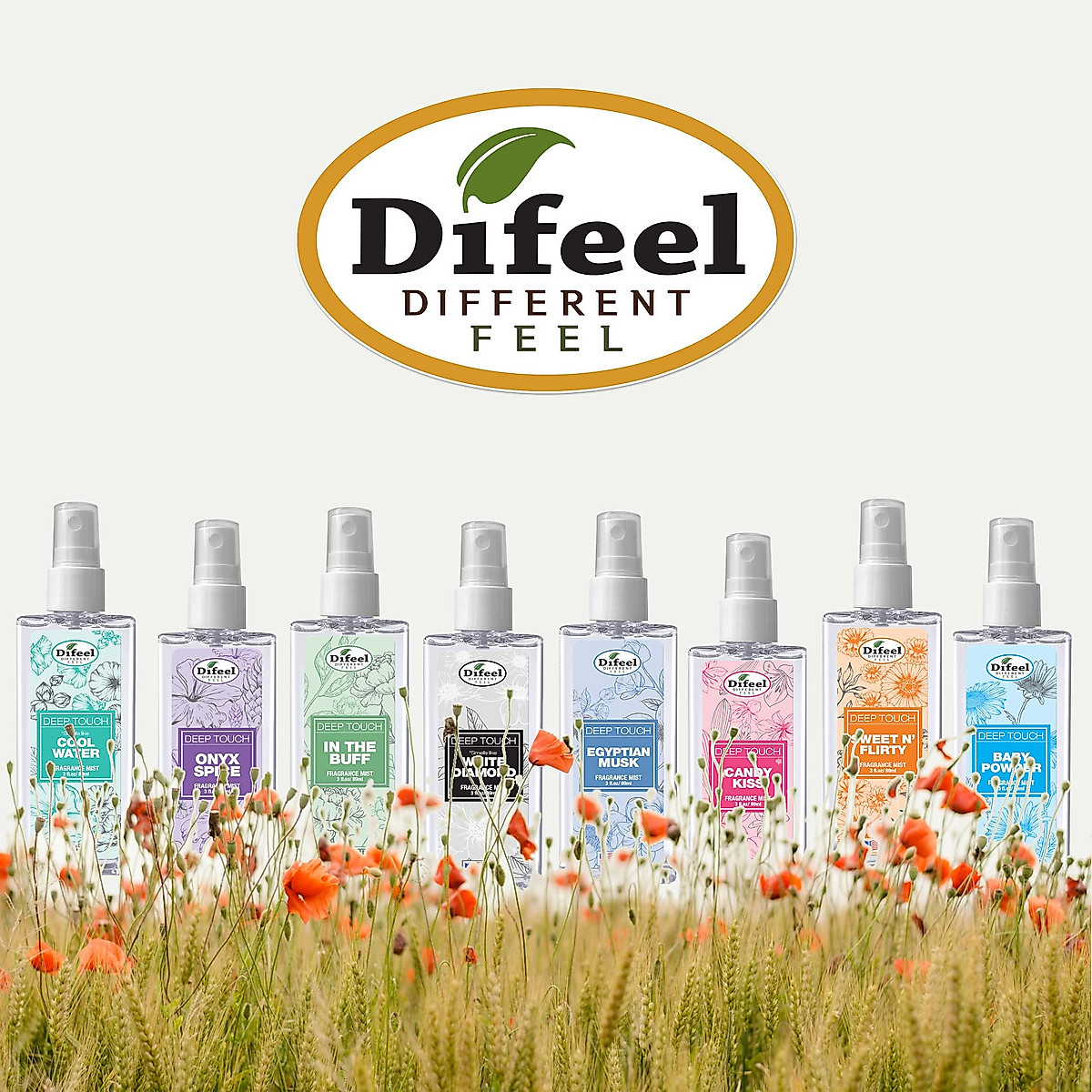 Difeel Deep Touch Body Mist Spray - Egyptian Musk 3 Ounces