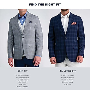 Haggar Men's Smart Wash Performance Blazer & Jackets, Toast, 48-50-R US