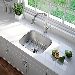Kraus KBU11 20 inch Undermount Single Bowl 16 gauge Stainless Steel Kitchen Sink