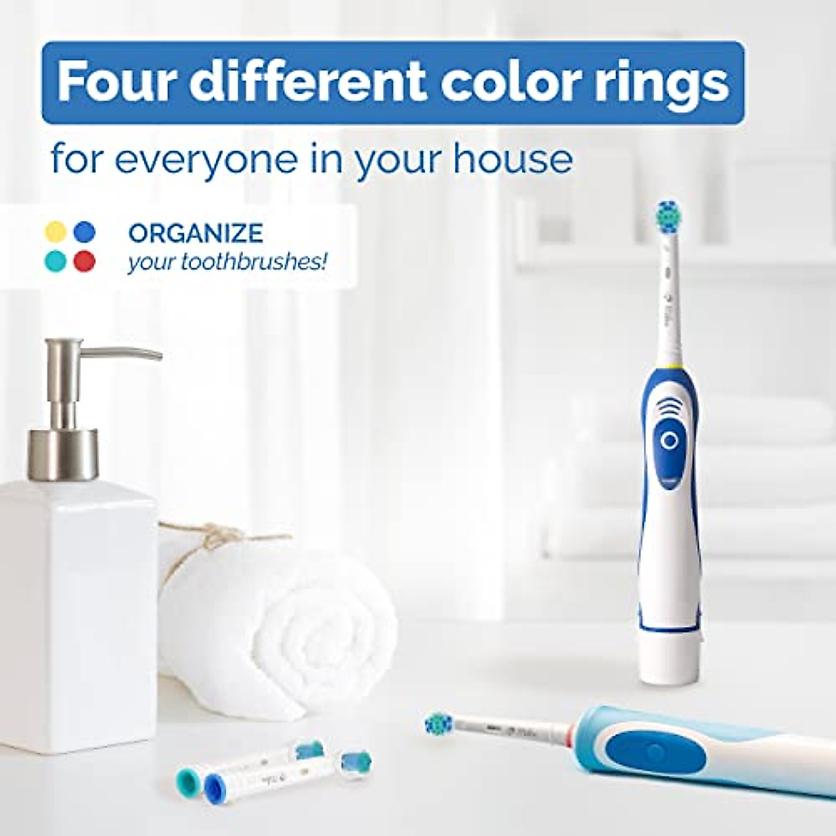 Milos Electric Toothbrush Heads - 4 Pack, Professional Toothbrush Replacement Heads, Compatible with Oral-B Toothbrushes