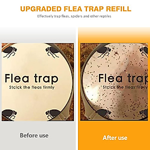 Flea Traps for Inside Your Home 2 Packs, Flea Light Trap for Indoor, Bed Bug Killer with Sticky Pads & Light Bulb Replacement, Natural Flea Insect Infestation Treatment Trap