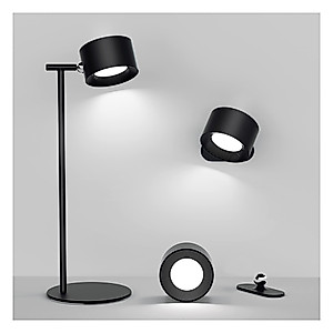 Koopala LED Table Lamps, Rechargeable LED Desk lamp with Magnetic, Cordless Desk Lights with USB Charging Port, 3 Brightness Levels Eye-Caring Reading Lamp Removable Wall Lamp for Home Office Study