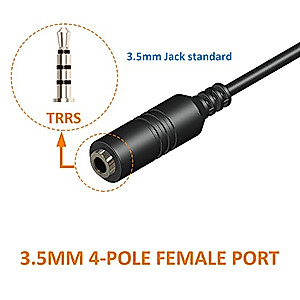 Callez 3.5mm Female to 2.5mm Male Headphone Adapter Cable Connector, Suit for Smartphone Headset Convert to 2.5mm Jack Work for Telephone and Cordless Phones with 2.5mm Headset Jack
