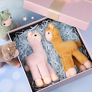12 Pcs Mini Llama Stuffed Animals 7.87 Inch Alpaca Plush Dolls Cute Keychain Plush Llama Party Favors for Boys and Girls Birthday Party Supplies Baby Shower Bag Fillers Gift