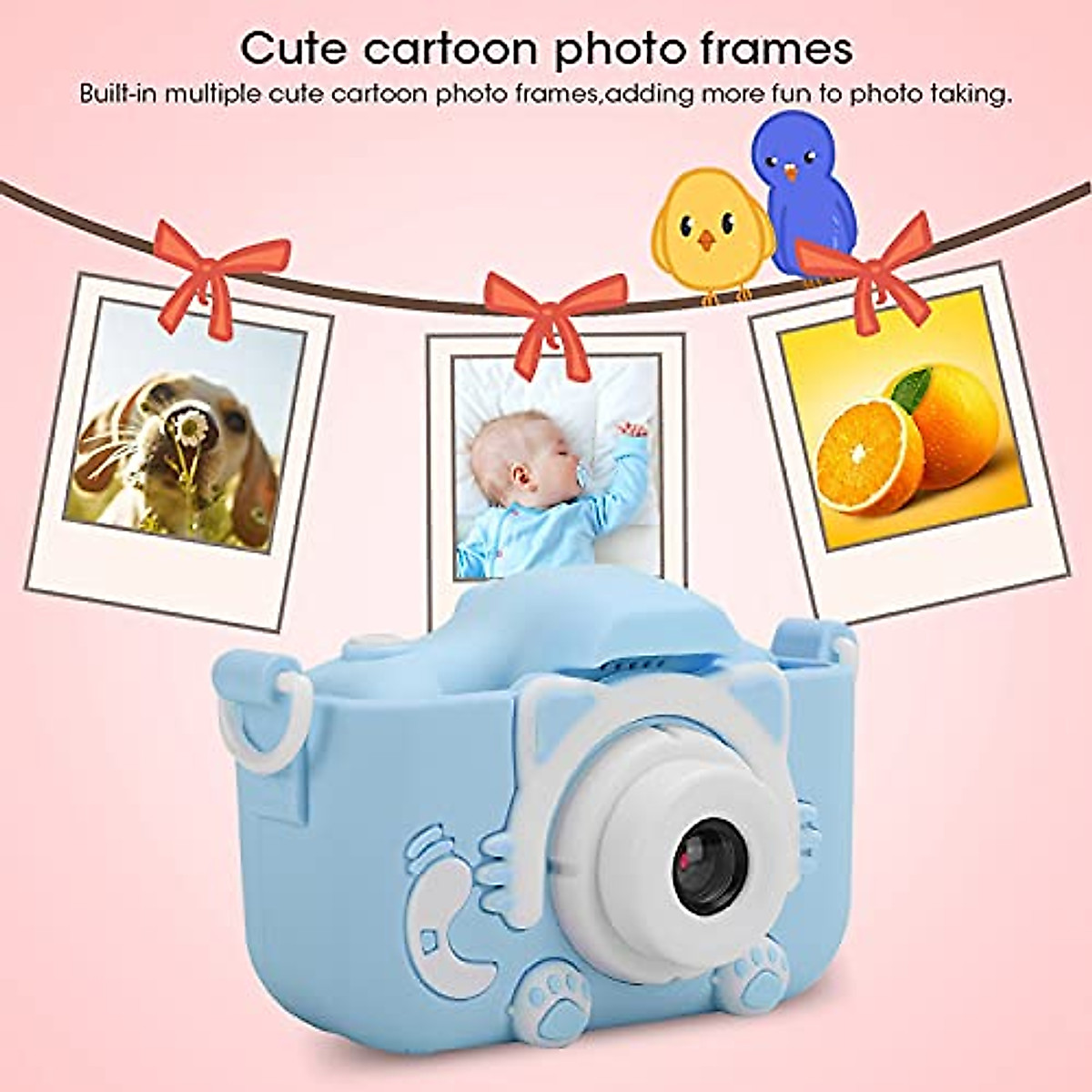 12MP Camera, with 2.0in IPS Screen, Mini Digital Camera, for Kids, for Children,(Brave Blue)