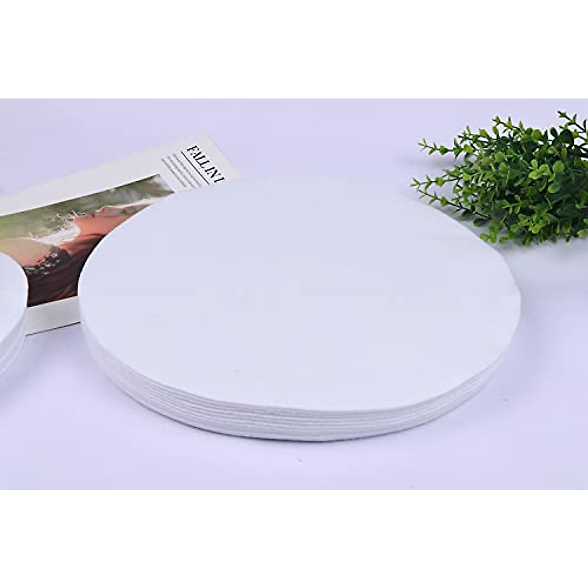 YYCRAFT 36 Felt Plate China Storage Dividers Protectors White Thick Premium Soft Round Felt Circles (10.5 Inch,White)