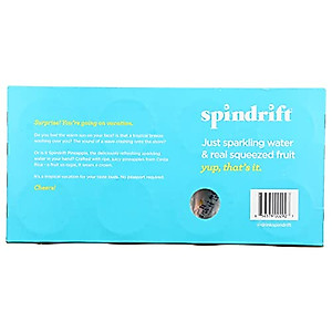 SPINDRIFT Pineapple Sparkling Water, 12 FZ