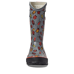 BOGS Rain Boot Bugs (Toddler/Little Big Kid), Grey, 2 US Unisex