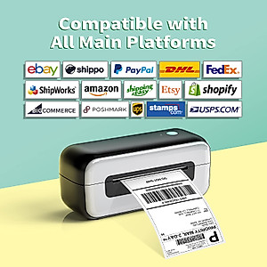 Thermal Label Printer, Shipping Label Printer, Label Printer for Shipping Packages, Desktop Label Printers for Small Business, Barcode Printer - Compatible with USPS, Amazon, Shopify, Etsy, Ebay