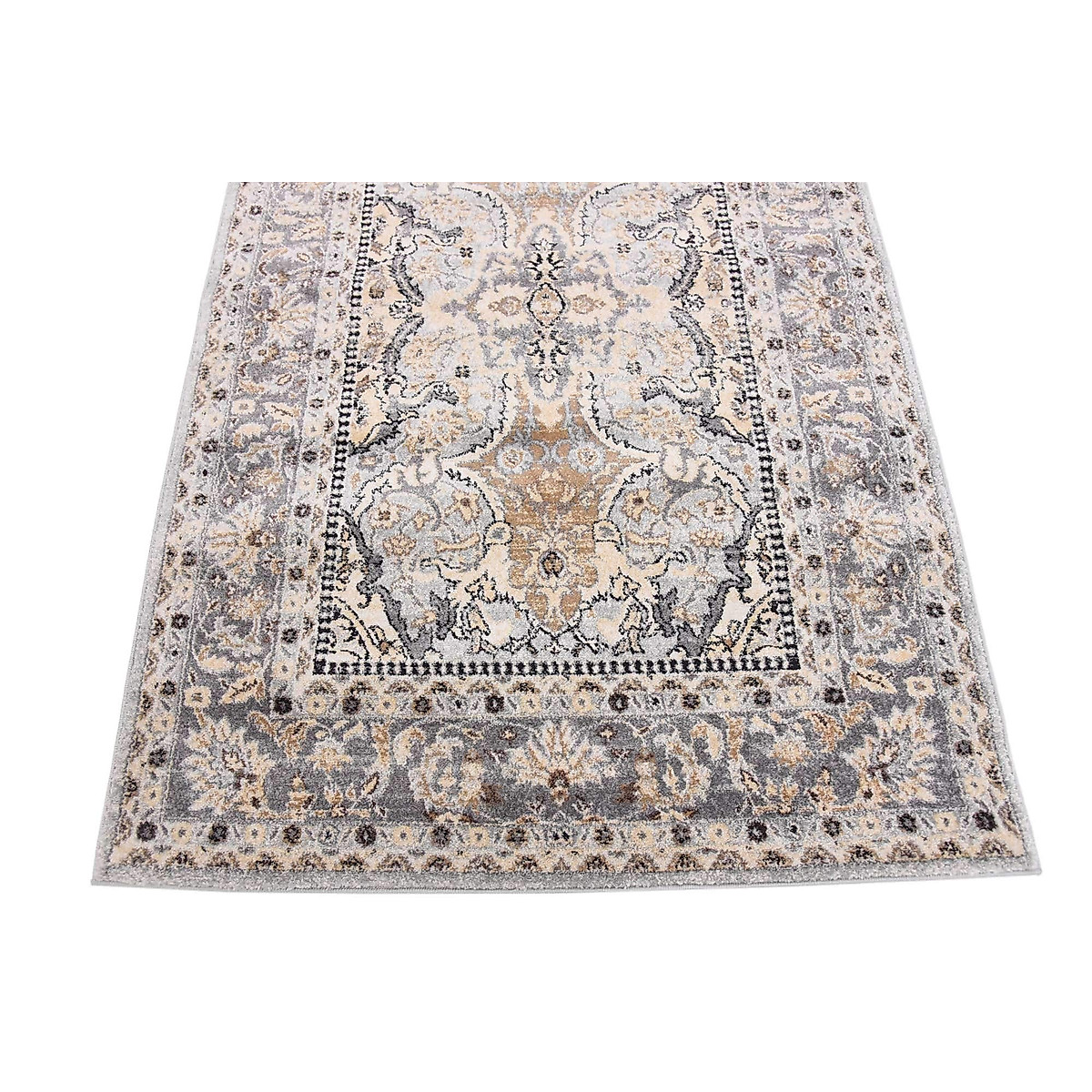 Unique Loom Tradition Collection Classic Southwestern Casual Design Area Rug (4' 0 x 6' 0 Rectangular, Gray/ Ivory)