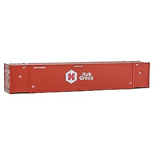Walthers SceneMaster HO Scale Model of Hub Group (red, White) 53' Singamas Corrugated Side Container,949-8521