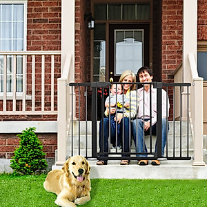 Baby Gates for Doorways, RONBEI 29.93"-51.5" Walk Through Baby Gate Extra Wide Baby Gates for Stairs, Pet Dog Gates Auto Close Safety Child Doorway Gates for Kids or Pets