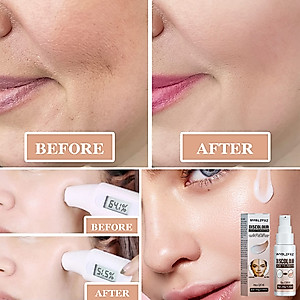 WYBLZPXZ Color Changing Foundation,Moisturizing Concealer Cover Cream Long Lasting Flawless Colour Changing Liquid Foundation Brighten Skin Tone Full Coverage Makeup