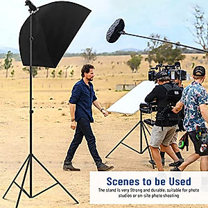 13ft Heavy Duty Light Stand Photography, Sdfghj Air Cushioned 13'/160inch/400cm Sky High Tripod Lighting Stand with Case for Gimbal Stabilizer Video Camera Sports Shooting Studio LED Ring Light Flash