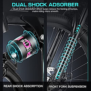 Vivi Electric Bike for Adults 26"/20" Ebike, 500W Folding Electric Bike, 20MPH Adult Electric Bicycles with Removable 48V Battery, Up to 50Miles Range, Cruise Control, Dual Shock Absorber