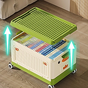 Plastic Storage Box with Building Baseplate Lid and Removable, Stackable Storage Box for Building LEGO Block, Storage Clear Storage Container for Organizing Bead, Tool, Sewing
