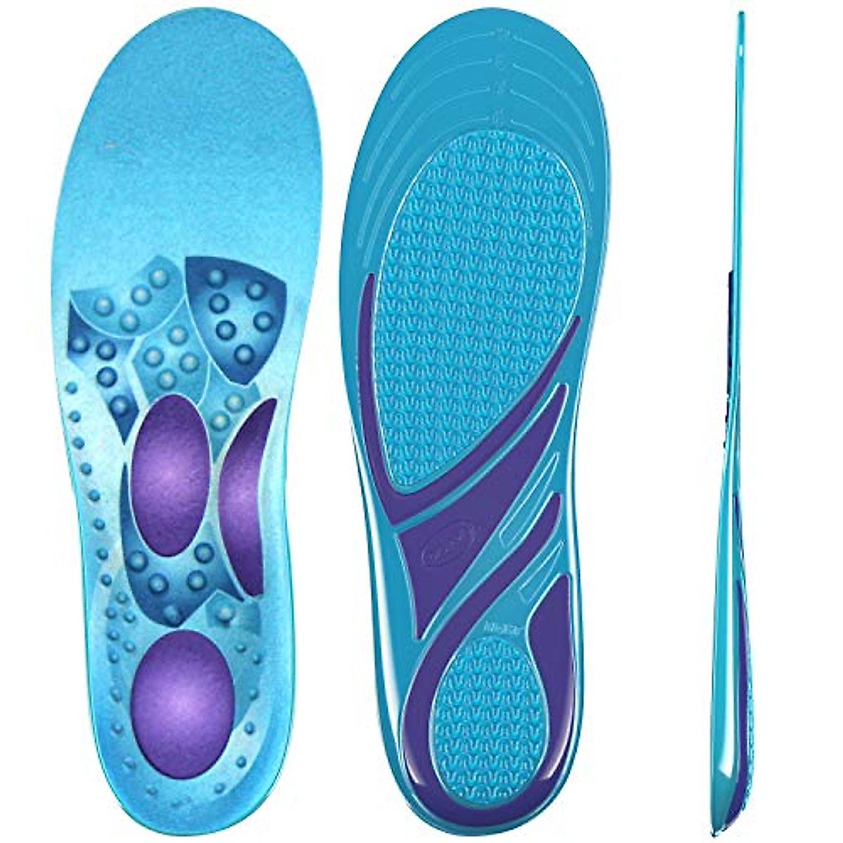 Dr. Scholl's STIMULATING STEP Insoles Massaging Gel Plus Stimulating Nodes for Extra Massaging Action on Key Pressure Areas, for Women's 6-10, also available for Men's 8-13, 2 Count
