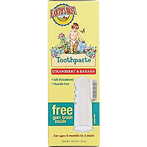Earth's Best Toddler Toothpaste, Strawberry Banana, 1.6 Oz