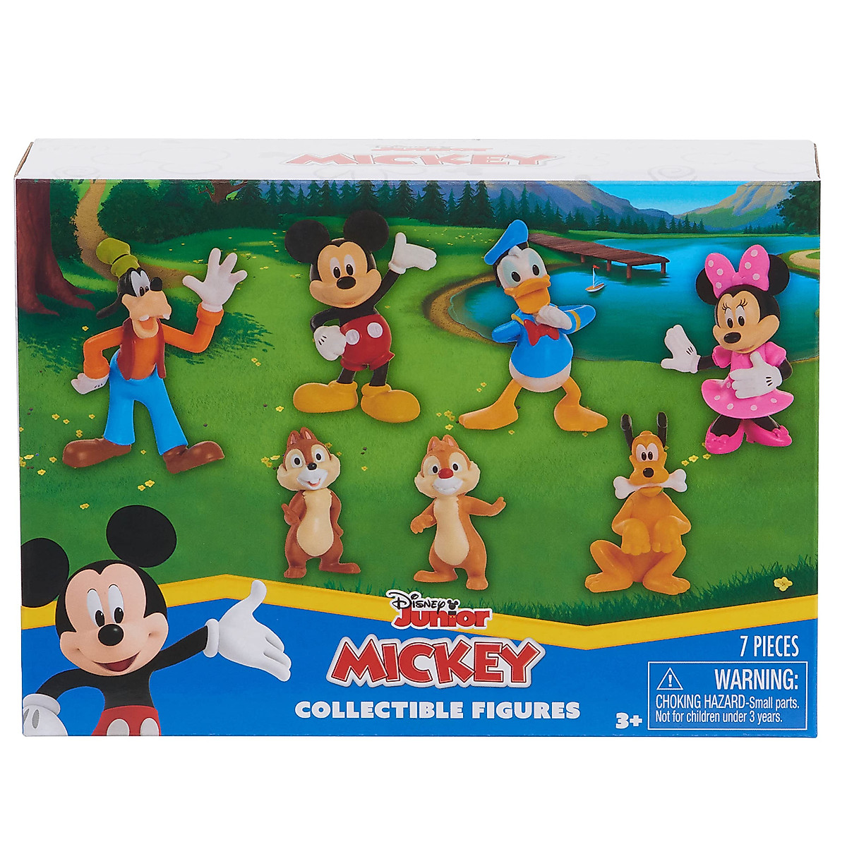 Mickey Mouse 7-Piece Figure Set, Mickey Mouse Clubhouse Toys, Officially Licensed Kids Toys for Ages 3 Up, Amazon Exclusive
