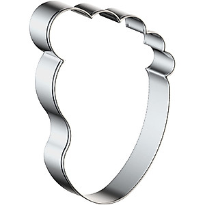 Baby Shower Cookie Cutter Set - 10 Piece - Baby Carriage, Onesie, Baby Romper, Bib, Bottle, Pacifier, Rattle, Foot, Angel Shaped Stainless Steel Cookie Cutters Molds for Kids Birthday Party Supplies