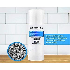 Sediment Melt Blown Water Filter Cartridge Standard 2.5x20" 5 Micron 2 Pack