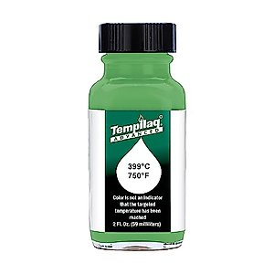 Tempil 24423- TEMPILAQ Advanced TL060 Temperature Indicating Liquid, 399 Degree C/750 Degree F, 2 oz.Ideal for Heat Treating, Brass Annealing, and Glass Production, Made in USA
