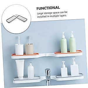 DOITOOL 1pc Corner Shelf Sink Storage Rack Bathroom Corner Organizer Bathroom Draining Rack Pp Commodity Shower Rack